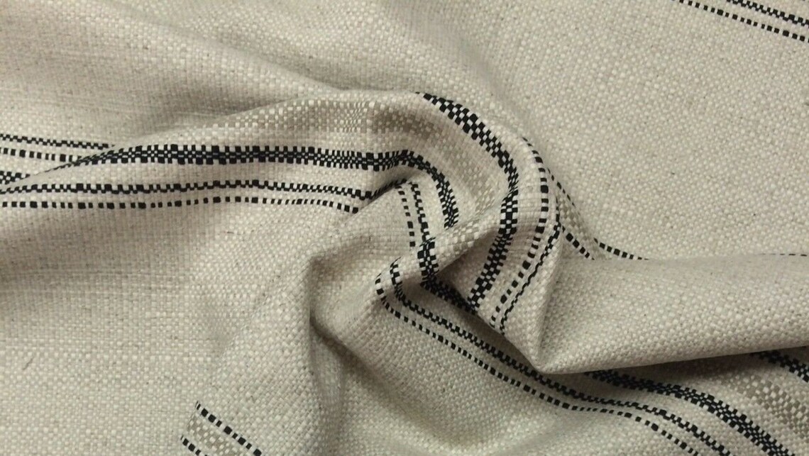 Ballard Designs CALLISTO STRIPE GRAY Drapery Furniture Upholstery ...