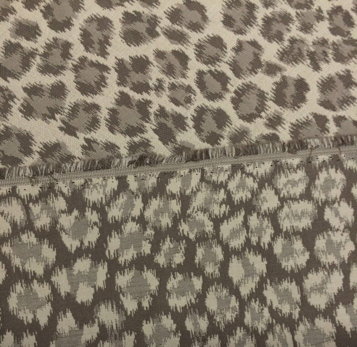BALLARD DESIGNS Sunbrella ® CHEETAH Taupe Leopard Jacquard Outdoor ...