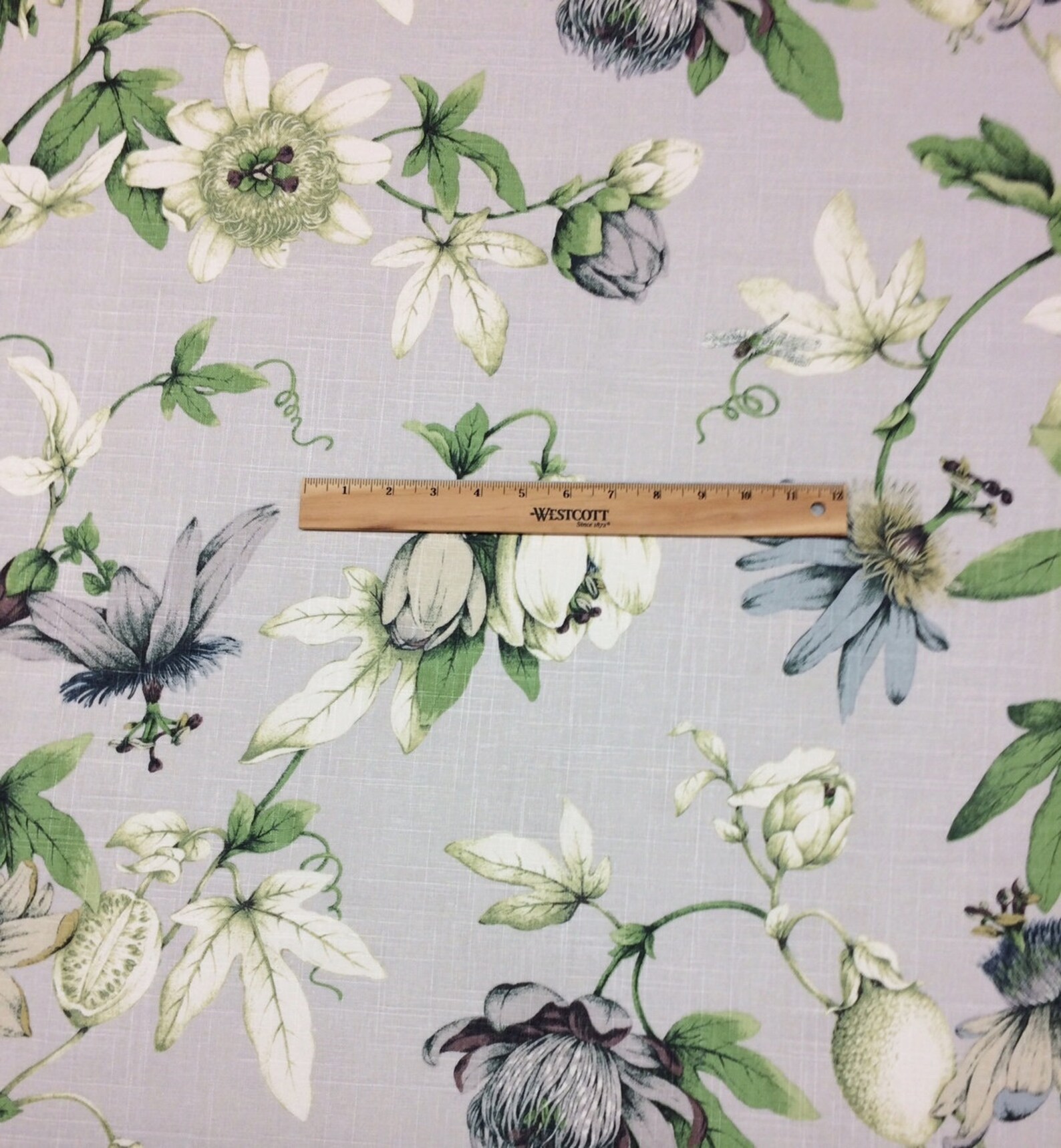 Ballard Designs LOTTIE GRAY Passion Fruit Florals Dragonflies Linen ...