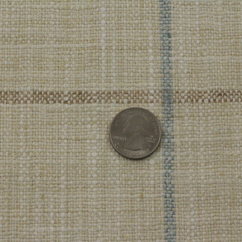 Ballard Designs ALBANY SAND French Blue Windowpane Woven Geo Craft ...