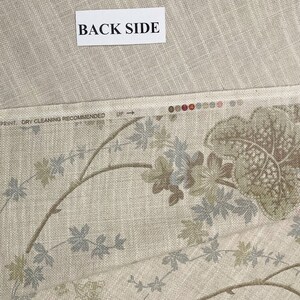 Ballard Designs LAURA FLORAL PARCHMENT Green Blush Vine Drapery ...