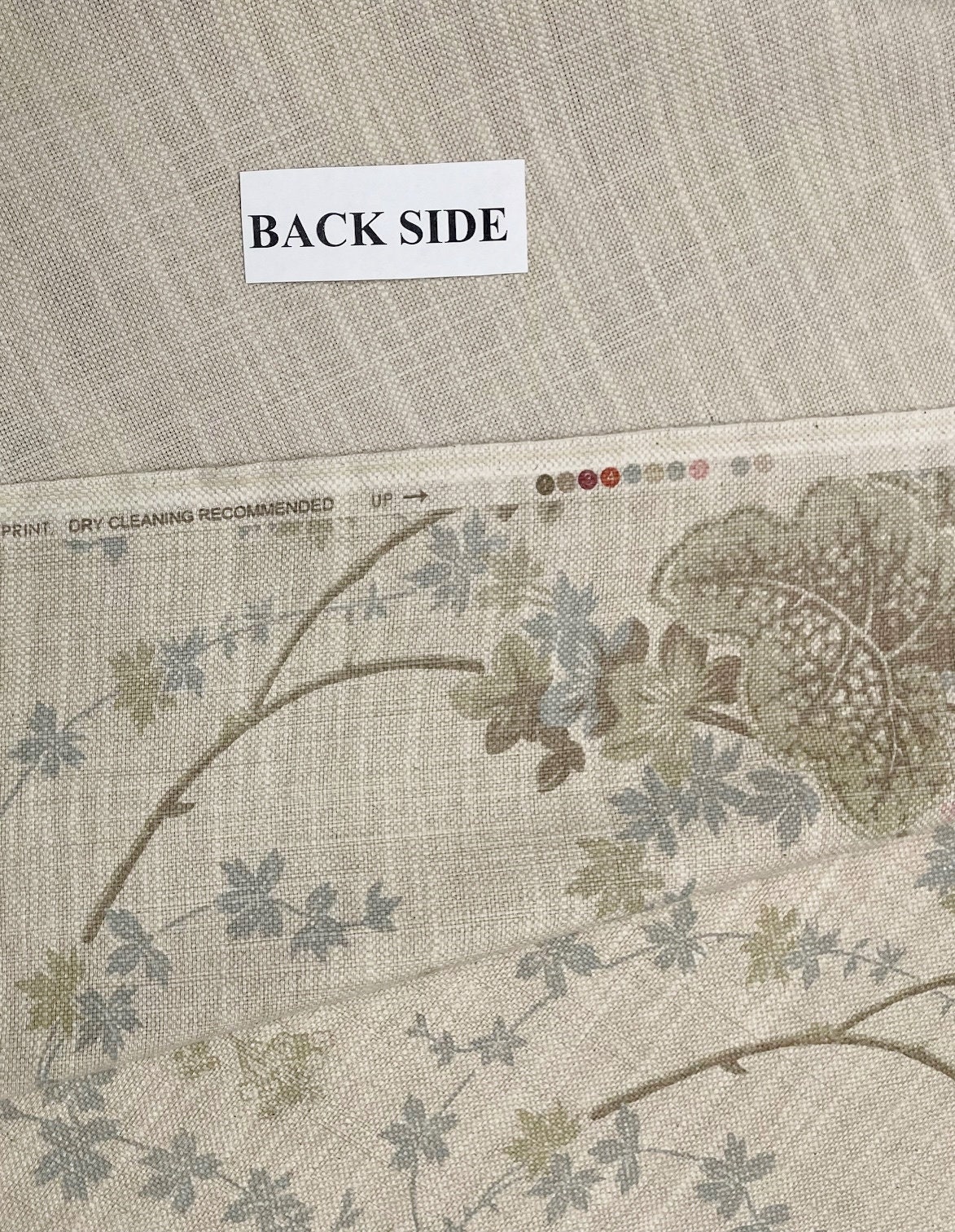 Ballard Designs LAURA FLORAL PARCHMENT Green Blush Vine Drapery ...