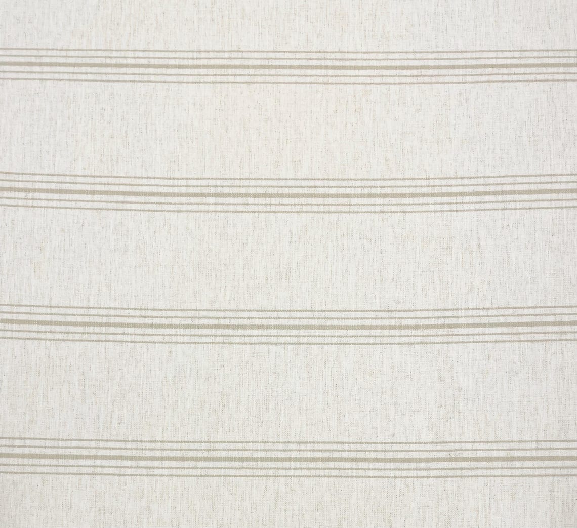 BALLARD DESIGNS Crypton® NOMANCE Sand Beige Stripe Indoor Drapery ...