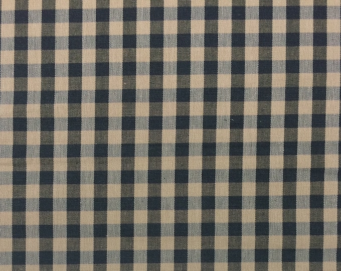 Ballard Designs SMALL CHECK GRAY Cream Checker 100% Cotton Drapery ...