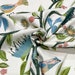 Ballard Designs LYLE GREEN Blue Song Birds Floral Vine Drapery Curtains ...