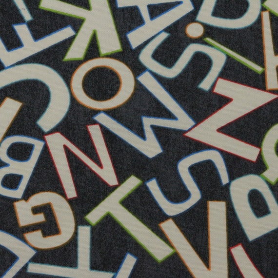 Waverly ALPHABETS NOIR Slate Gray Letters Furniture Pillow | Etsy