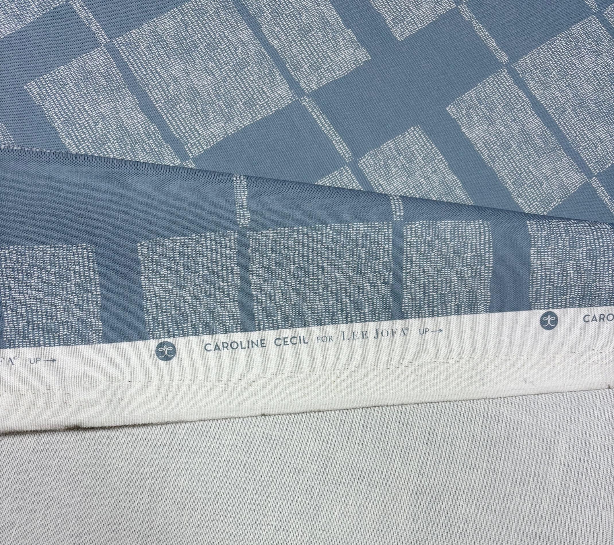LEE JOFA CAROLINE Cecil Geometric Cloud Blue Cushion Pillow Upholstery ...