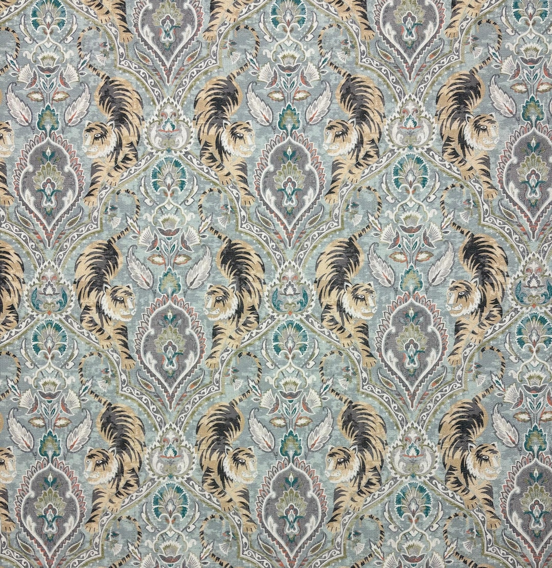 PKL Studio TWIN TIGER Reed Spa Floral Damask Leaf Upholstery Pillow ...