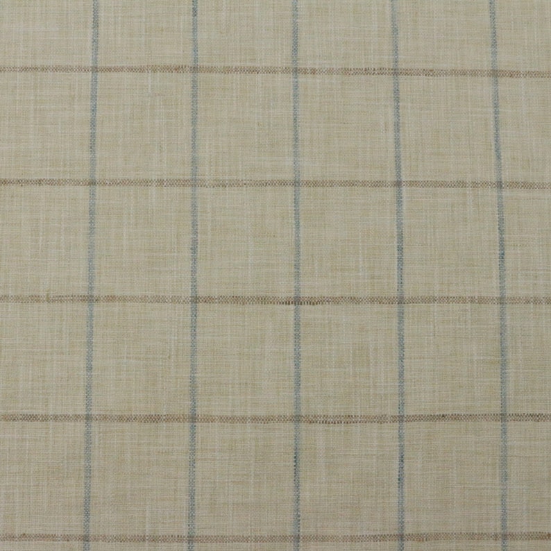 Ballard Designs ALBANY SAND French Blue Windowpane Woven Geo Craft ...