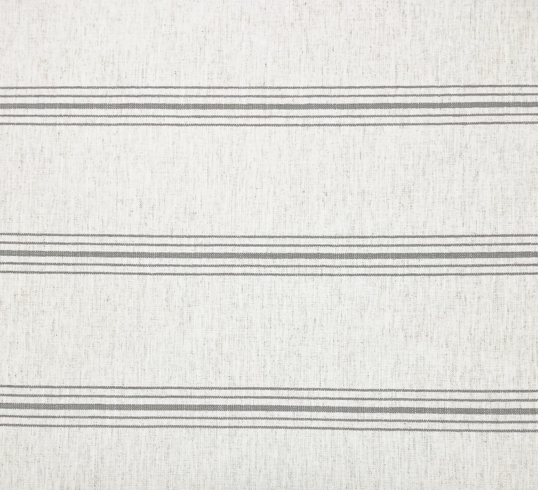 BALLARD DESIGNS Crypton® NOMANCE Stone Gray Stripe Indoor Drapery ...