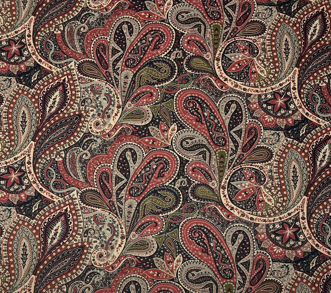 P Kaufmann MILOS MERLOT RED Large Paisley Upholstery Pillow Craft ...