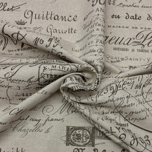 Ballard Designs DOCUMENT BROWN French Script Designer Craft Pillow ...