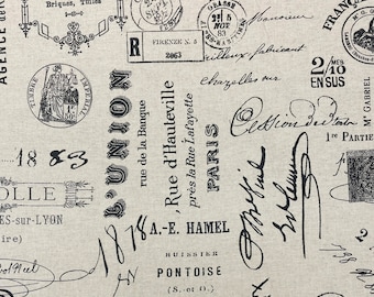 Ballard Designs DOCUMENT BROWN French Script Designer Craft Pillow ...