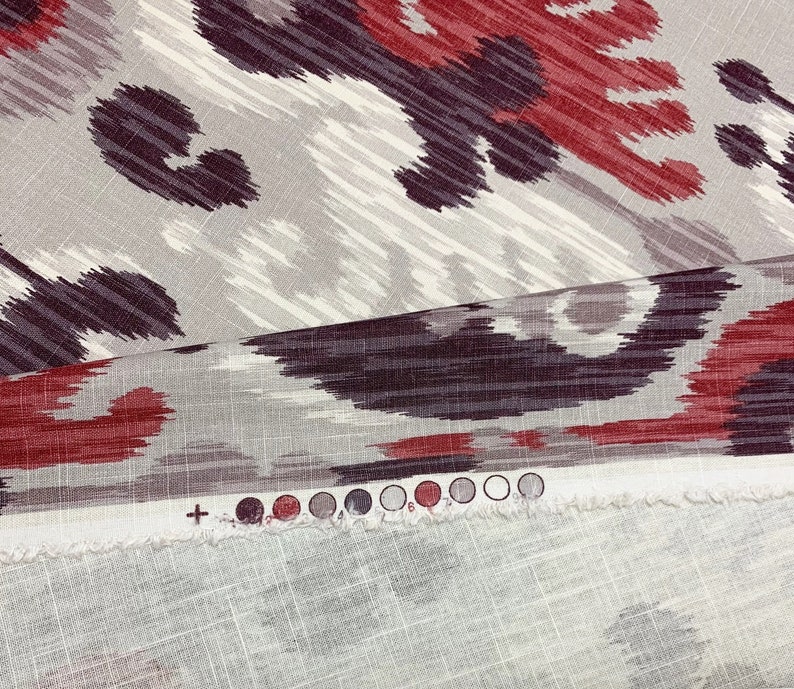 BRAEMORE JOURNEY WINE Purple Lavender Red Ikat Bethesda Linen Pillow ...