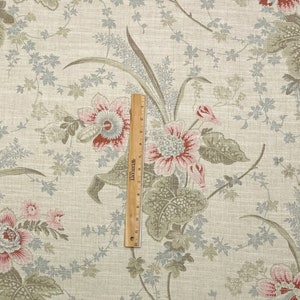 Ballard Designs LAURA FLORAL PARCHMENT Green Blush Vine Drapery ...