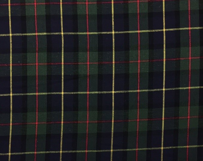 Ballard Designs Suzanne Kasler MACKENZIE PLAID Classic GREEN Blue Red ...