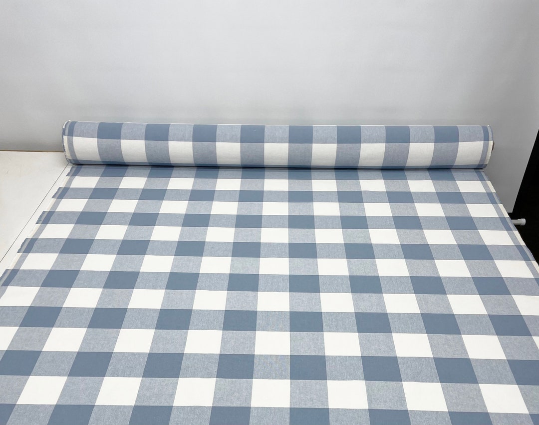 Ballard Designs BUFFALO CHECK CORNFLOWER Blue White Woven Square Pillow ...