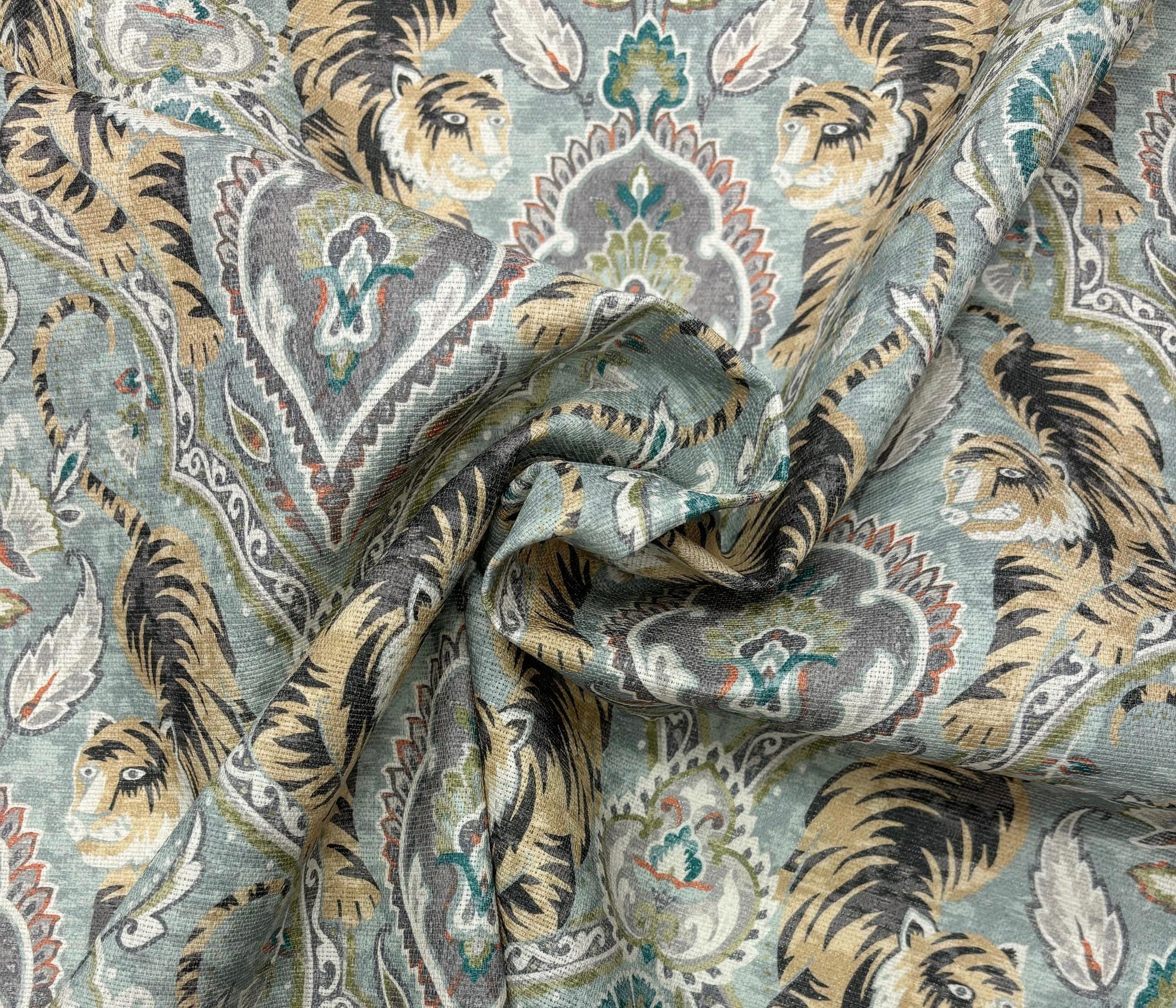 PKL Studio TWIN TIGER Reed Spa Floral Damask Leaf Upholstery Pillow ...