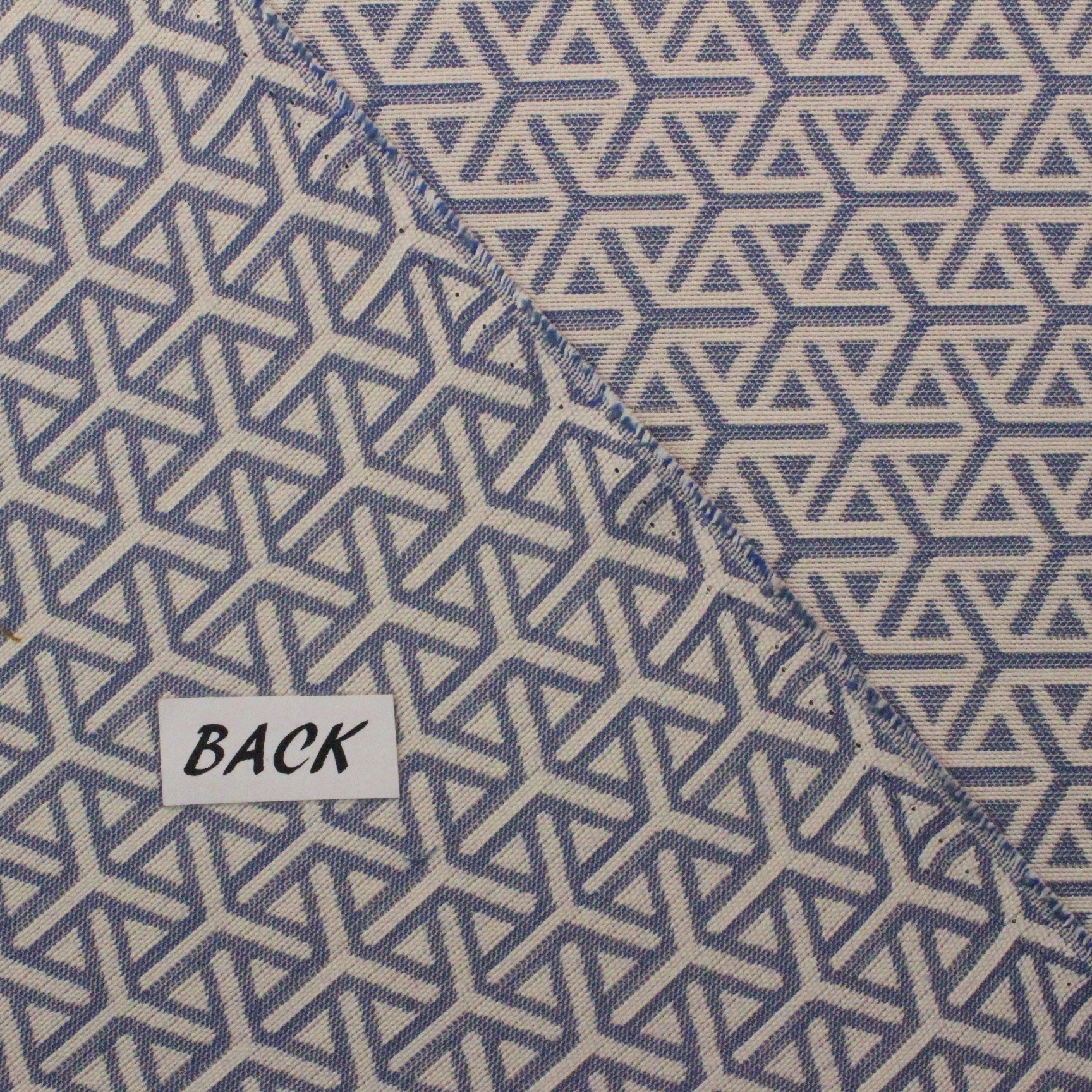 BALLARD DESIGNS Sunbrella® GEO Blue Ivory Geometric Triangle Outdoor ...