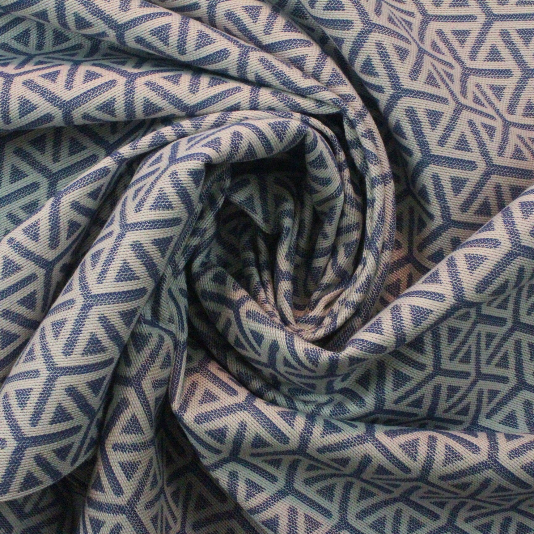 BALLARD DESIGNS Sunbrella® GEO Blue Ivory Geometric Triangle Outdoor ...