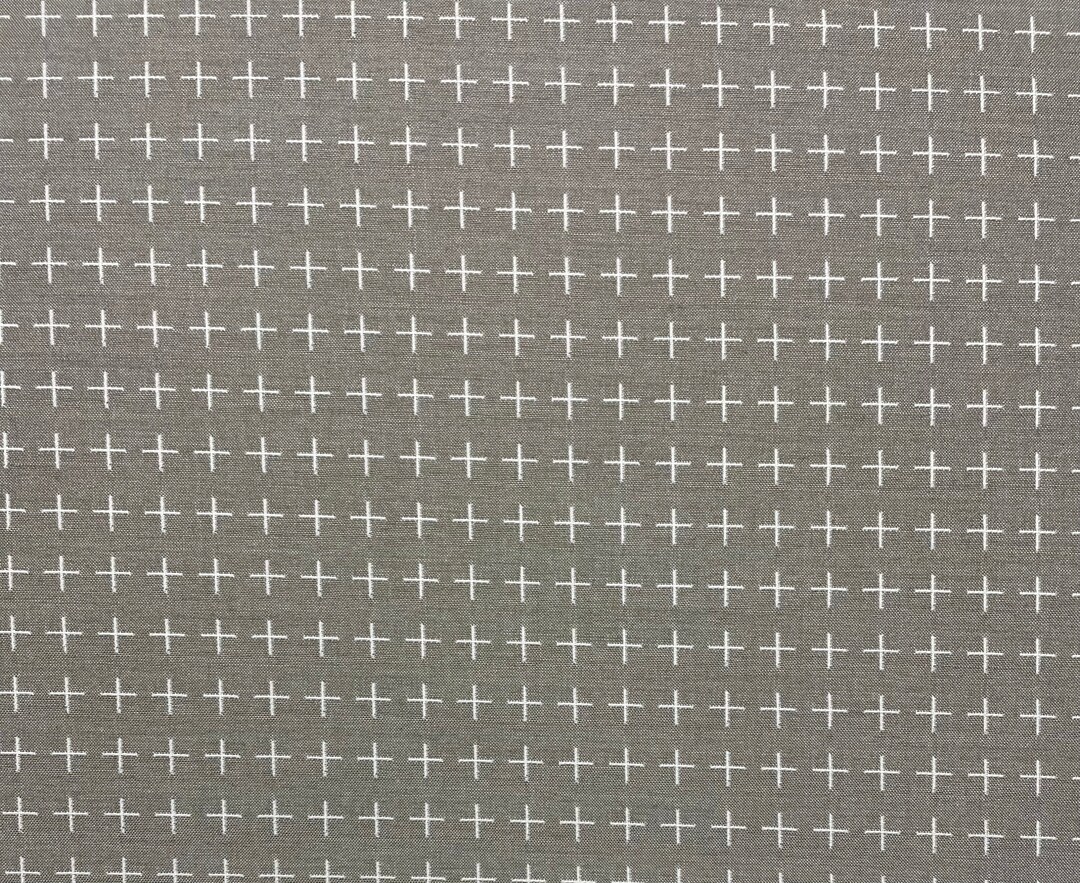 SUNBRELLA® 145526 PLUS GRID Gravel Taupe Gray White Cross Outdoor ...