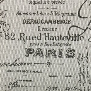Ballard Designs DOCUMENT BROWN French Script Designer Craft Pillow ...