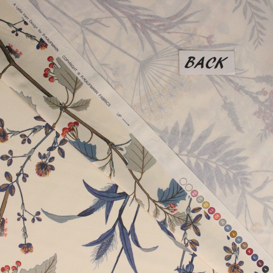 Ballard Designs ISABELLA BLUE Botanical Butterfly Floral Drapery ...