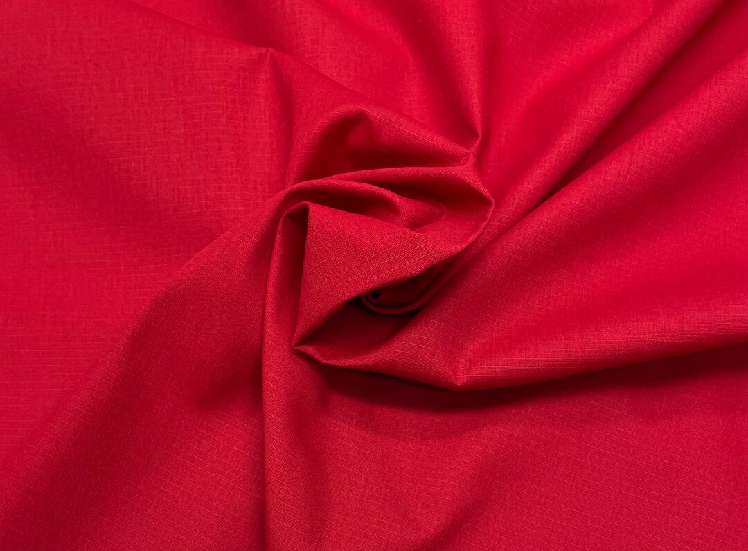 SOLID CLASSIC RED Ripstop Poly Cotton Apparel Grade Uniform Bags Tear ...