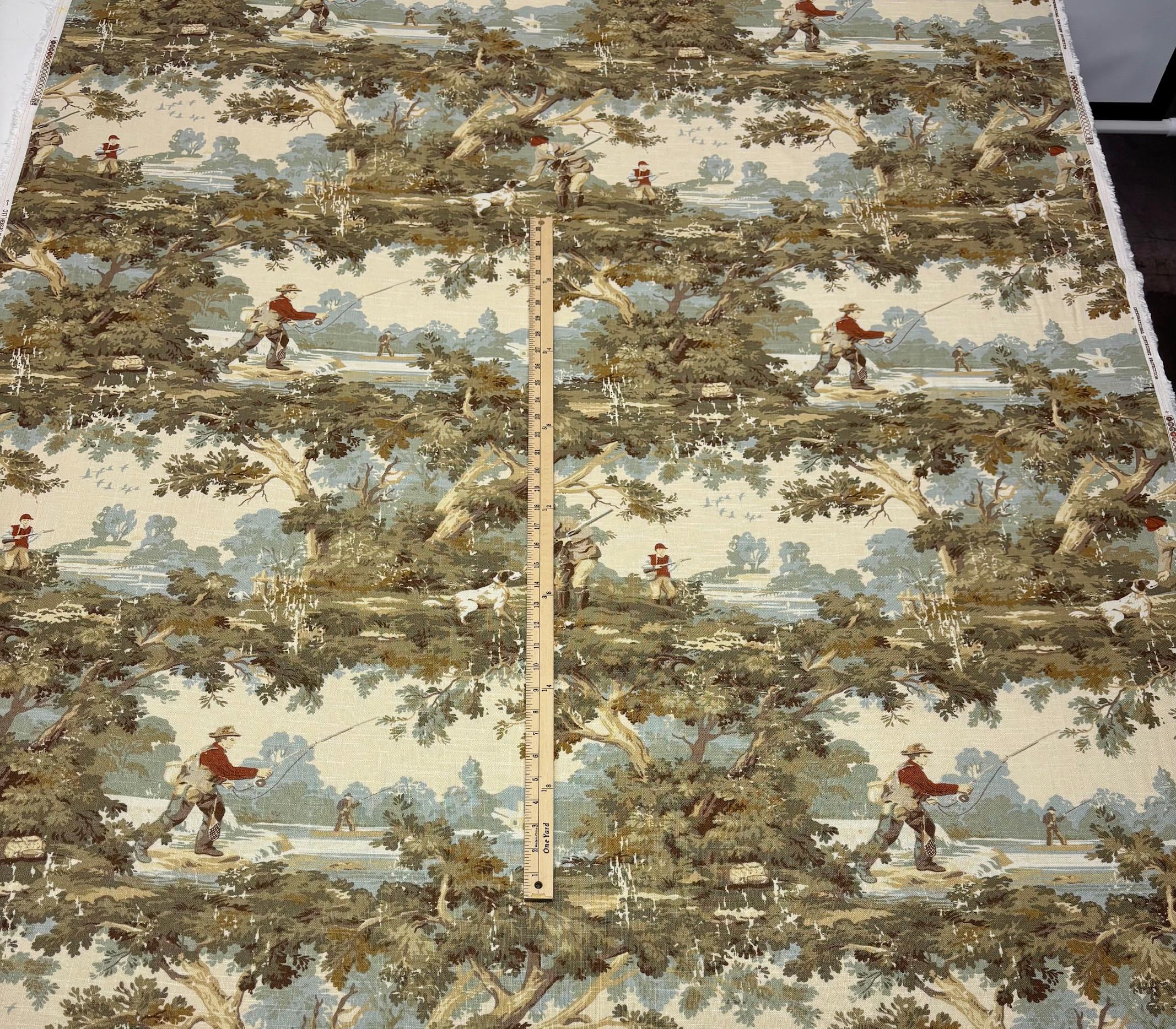 COVINGTON AVONDALE 107 Vintage Dog Country Fishing Hunting Toile ...