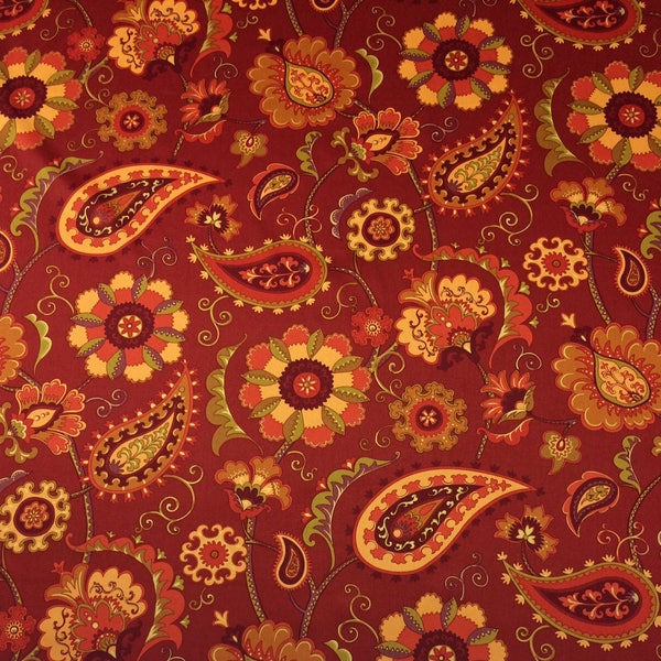 Red Upholstery Fabric by the Yard - Etsy