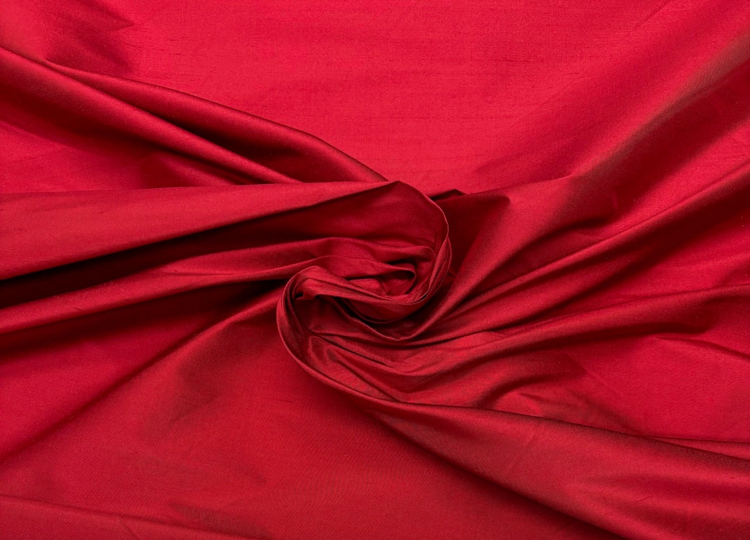 DUPIONI 100% SILK SOLID Wine Red Bedding Drapery Crafts Drapery Apparel ...
