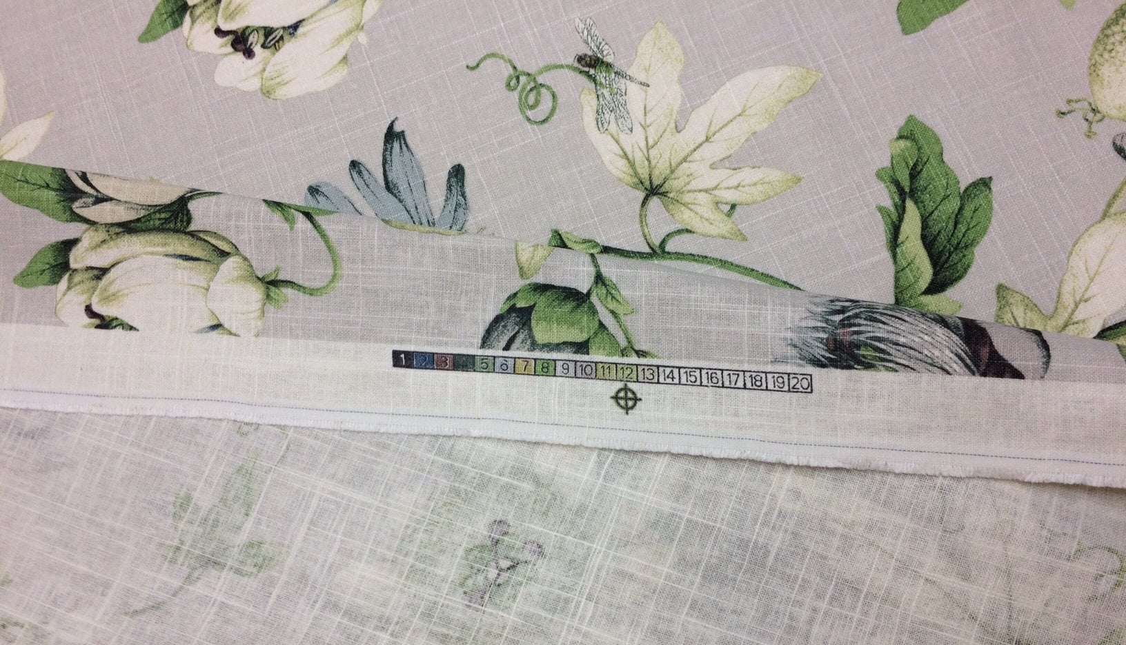 Ballard Designs LOTTIE GRAY Passion Fruit Florals Dragonflies Linen ...