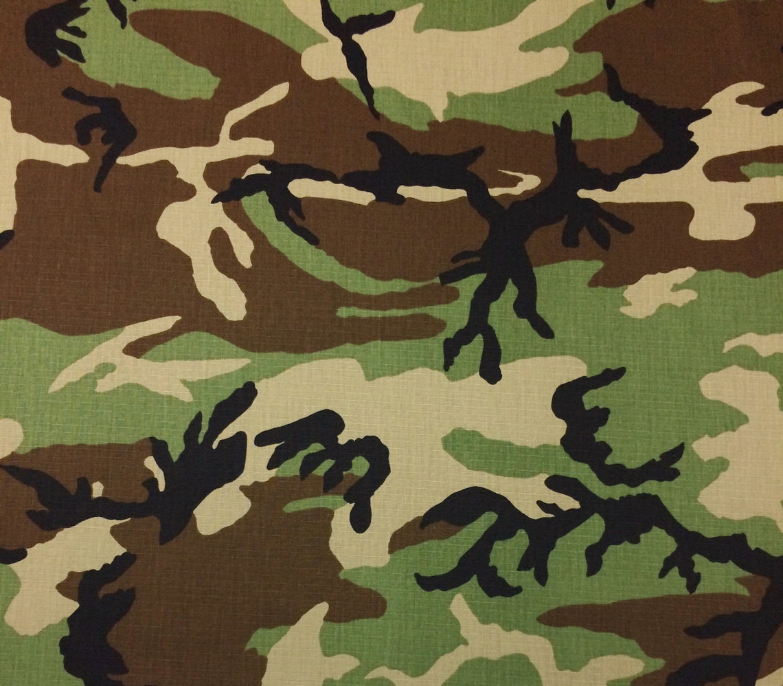 WOODLAND NY/CO Ripstop Rip Stop Military Spec Camouflage Combat Apparel ...