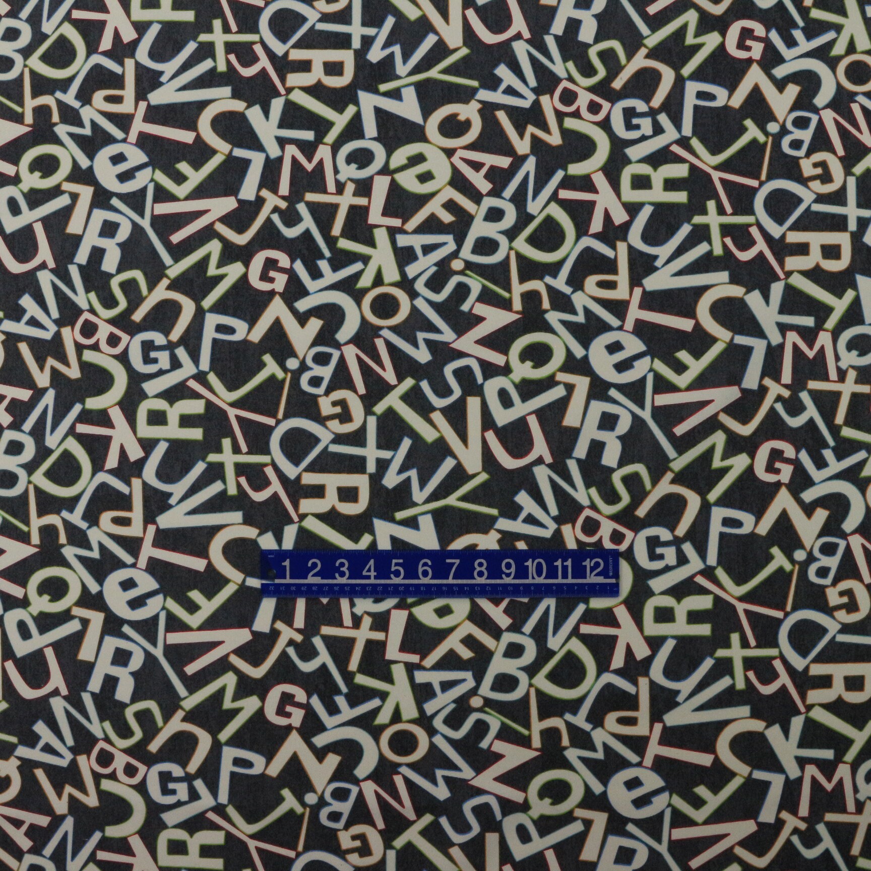 Waverly ALPHABETS NOIR Slate Gray Letters Furniture Pillow | Etsy