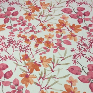 Braemore GAZEBO NECTAR Orange Pink Floral Fruits Watercolor Blooms ...
