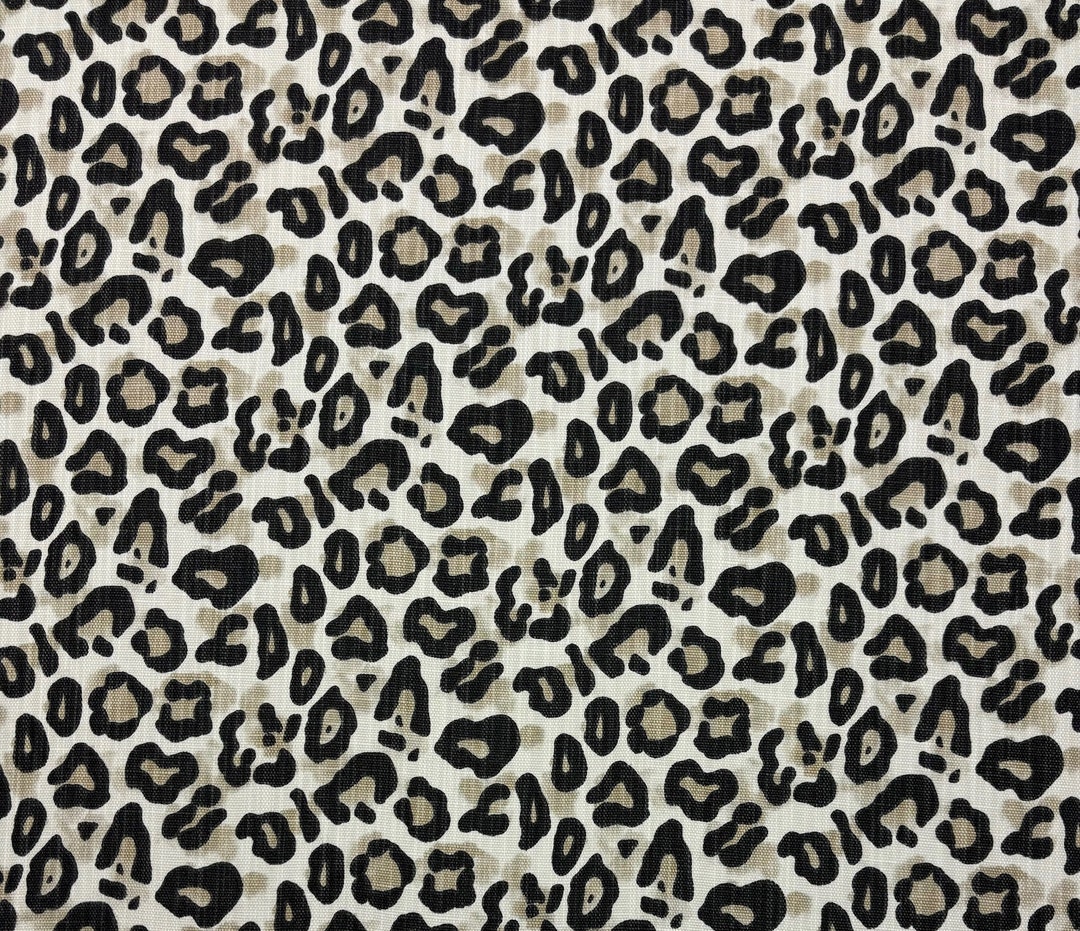 Exclusive Leopard Cheetah Black & Beige White Animal Print Upholstery ...