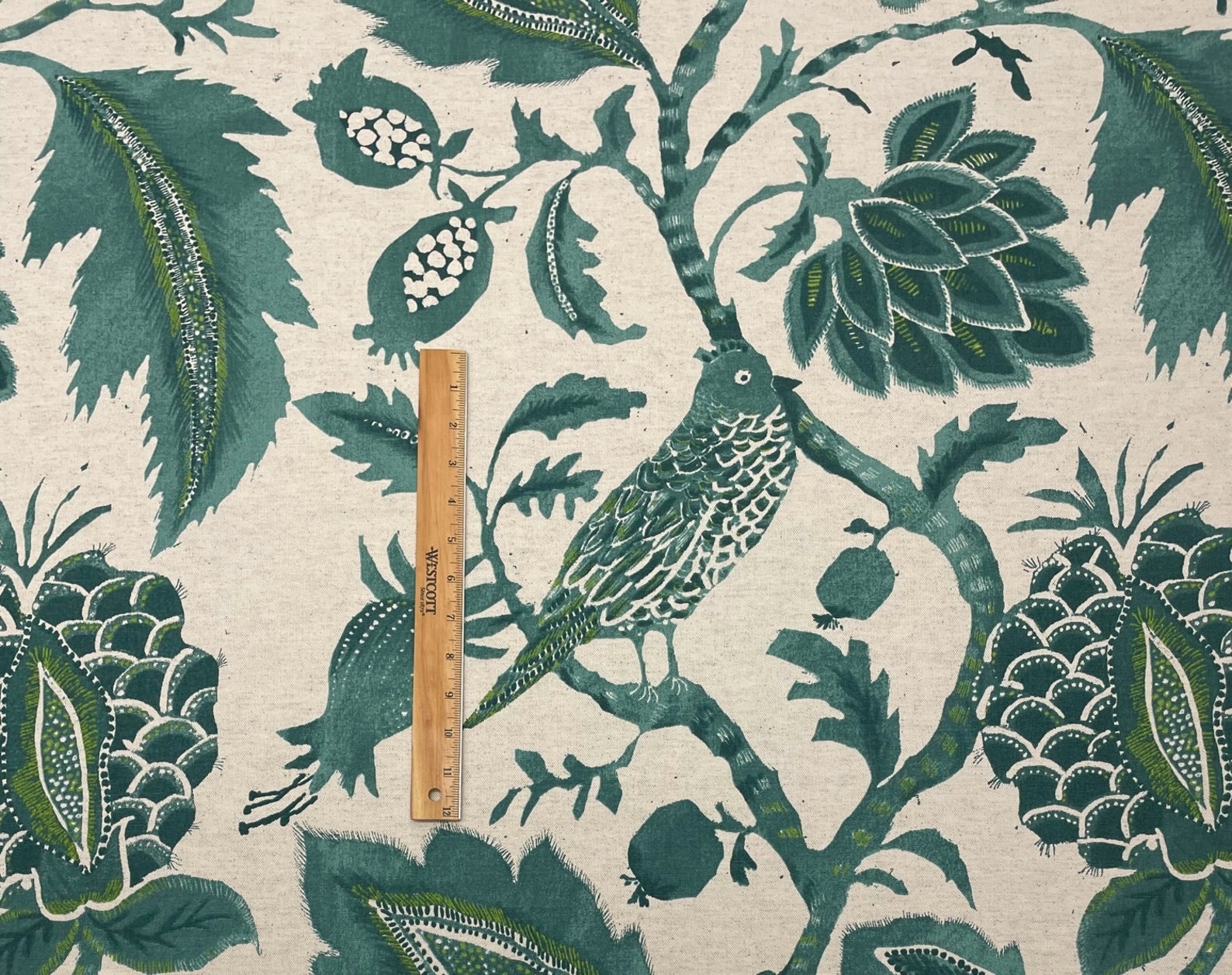 RICHLOOM NIGHTINGALE MALLARD Teal Blue Natural Bird Vine Floral Pillow ...