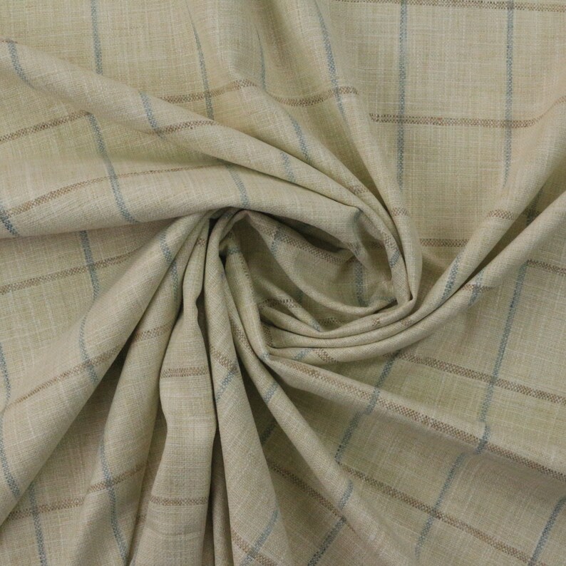 Ballard Designs ALBANY SAND French Blue Windowpane Woven Geo Craft ...