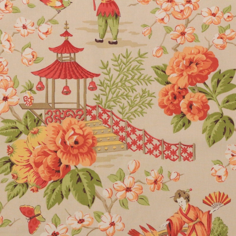 Chinoiserie Fabric By The Yard