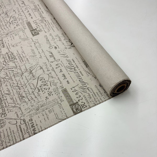 French Script Fabric - Etsy UK