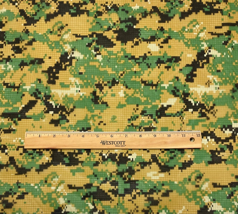 MARPAT WOODLAND 70D Nylon Ripstop Military Spec USMC Logo Camo Multiuse ...