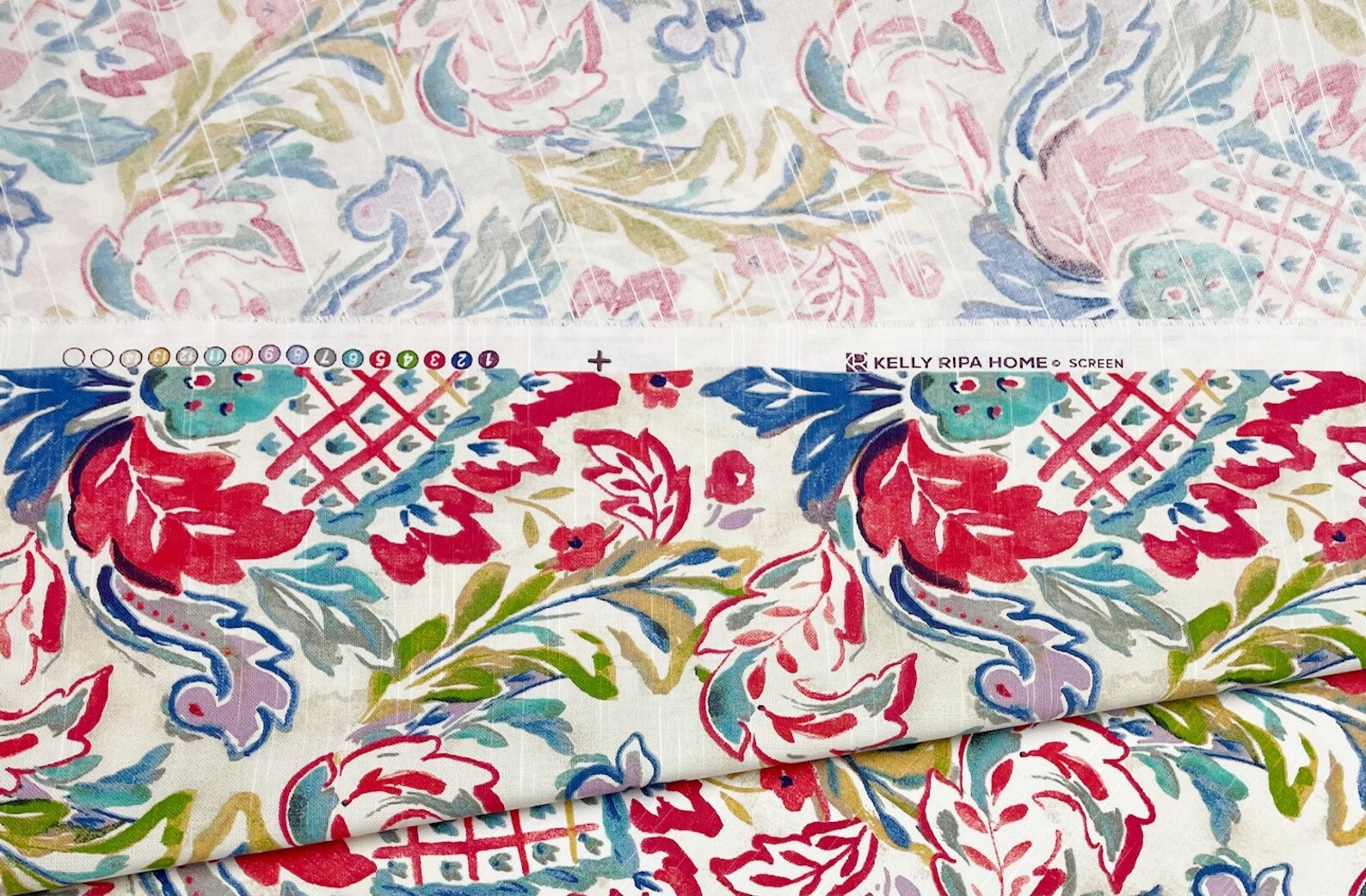 KELLY RIPA FLYING Colors Confetti Floral Medallion Damask Drapery ...