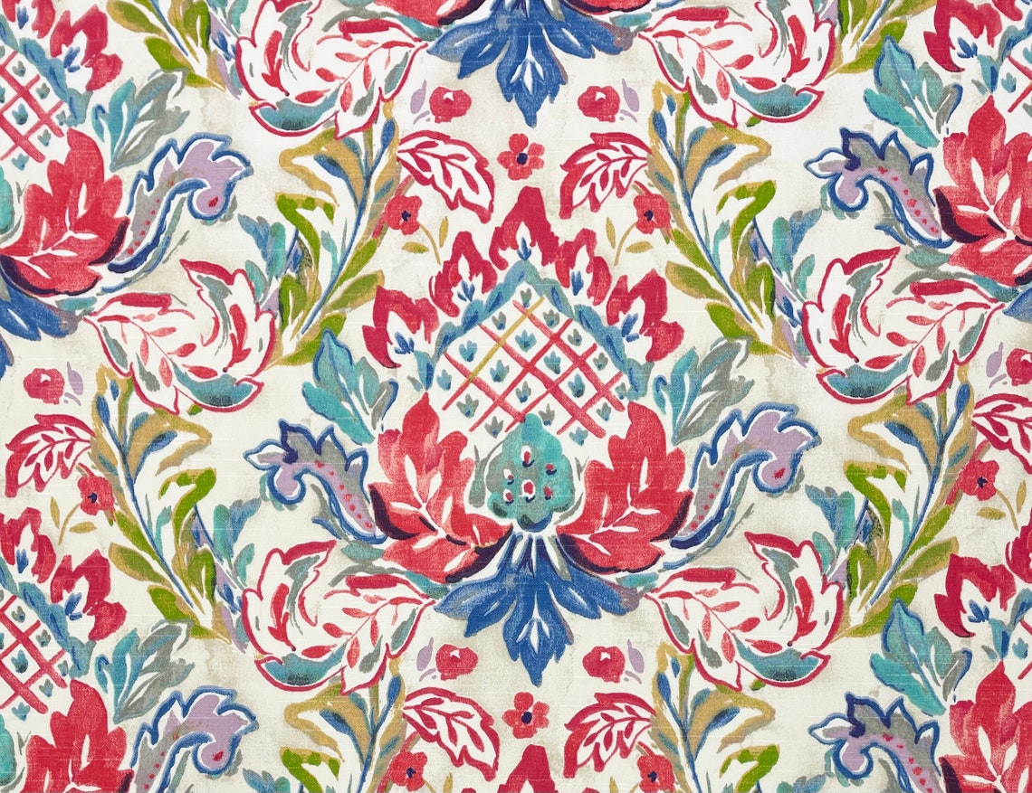 KELLY RIPA FLYING Colors Confetti Floral Medallion Damask | Etsy