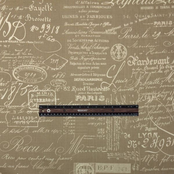 French Script Upholstery Fabric - Etsy