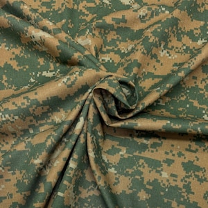 Marine Digital Camo Woodland Marpat No BLACK Camouflage NY/CO Twill W ...
