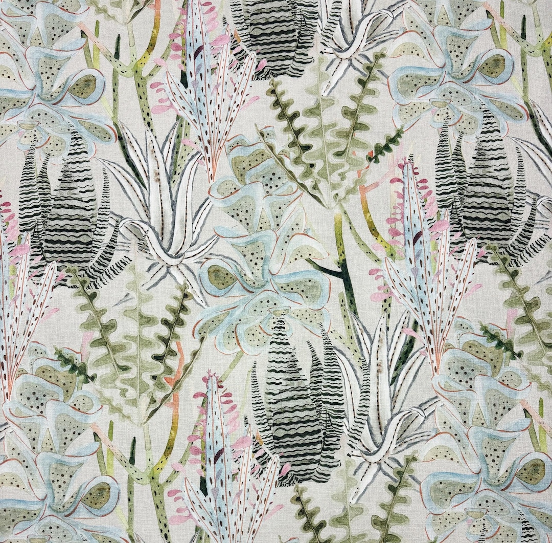 Ballard Designs FREYA MULTI Tropical Sea Floral Vine Drapery Curtains ...