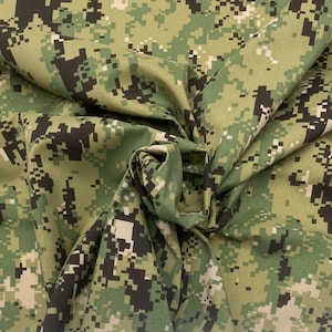 NWU Type III Digital Green AOR2 NAVY Logo 3oz Taslan Nylon Military ...