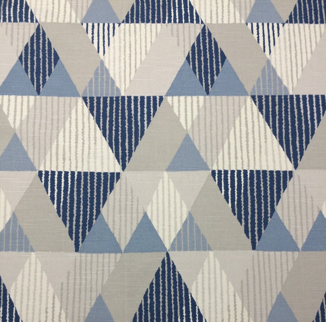 KRAVET Sarah Richardson MODPEAKS ROYALE Blue Geometric Pillow Cushion ...