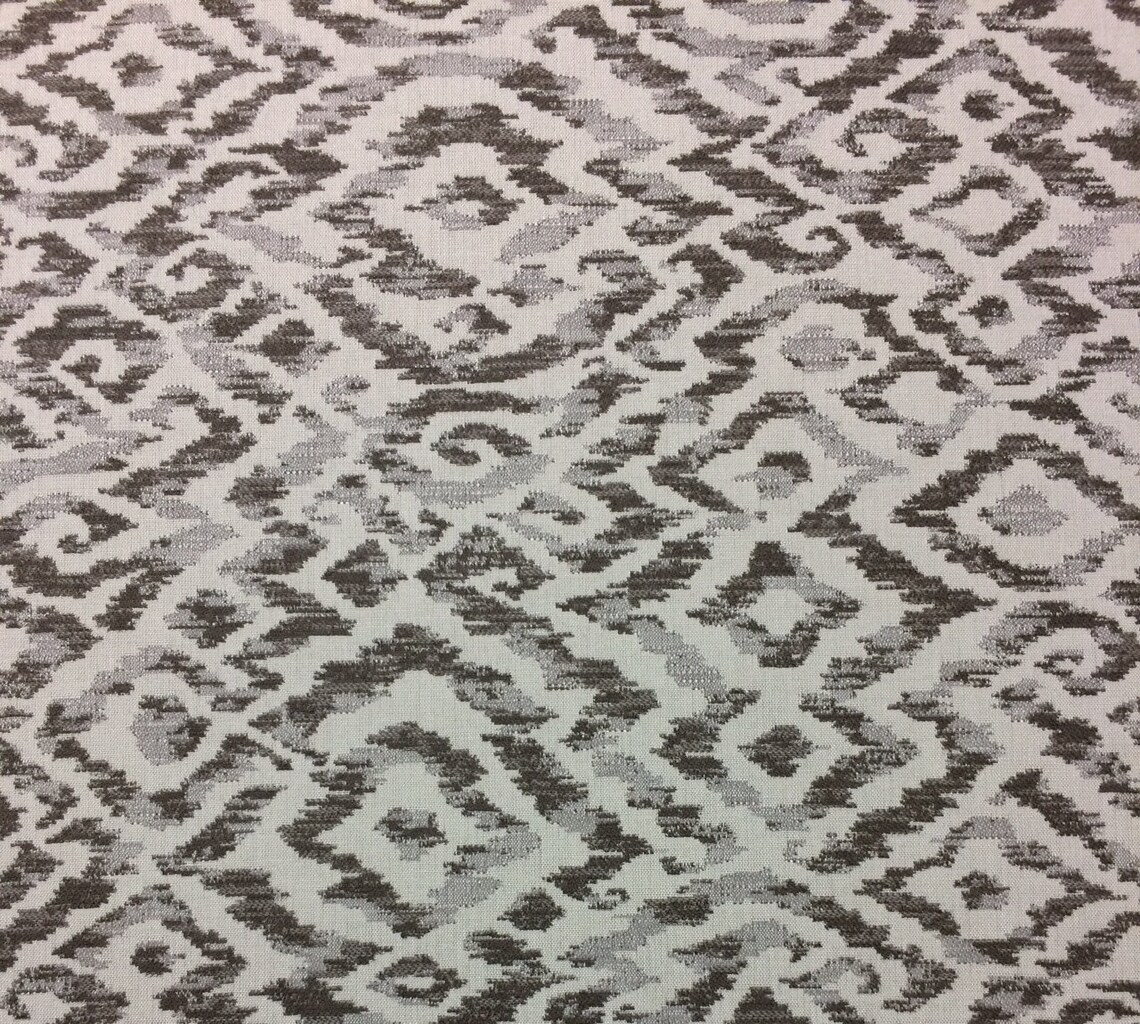 BALLARD DESIGNS Sunbrella® RIENZO Stone Gray Light Gray Ikat - Etsy