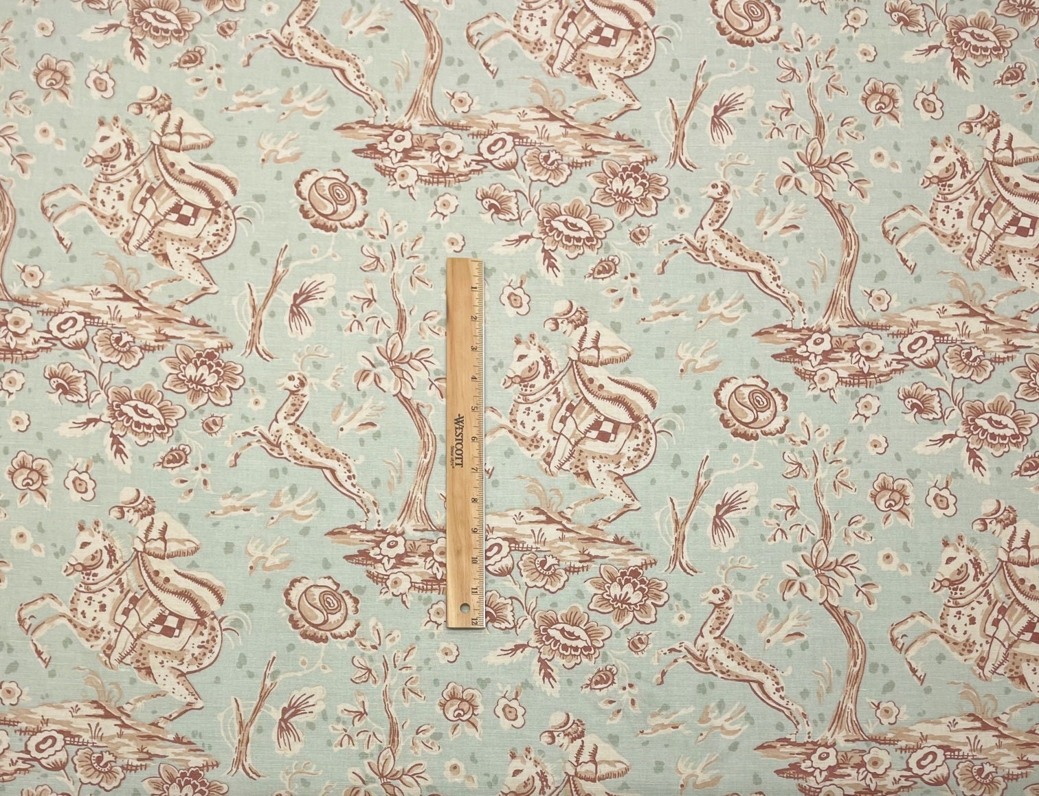 VERVAIN STAFFORDSHIRE CELADON Green Equestrian Horse Floral | Etsy